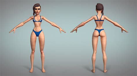 Cartoon Male And Female Character Hugh And Meg Base Mesh 3d