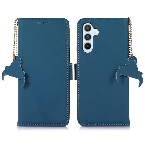 Samsung Galaxy S Fe Wallet Leather Case With Rfid Blue