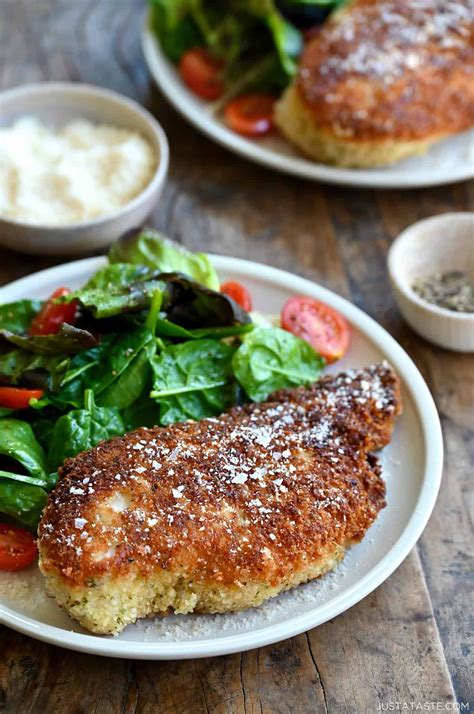 Parmesan Herb Crusted Chicken Just A Taste Baked Chicken Recipes