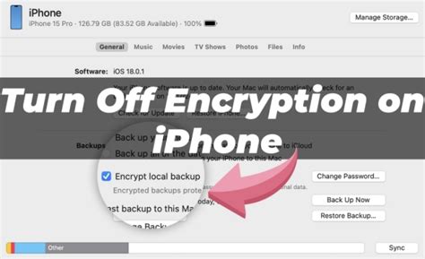 How To Turn Off Encryption On IPhone Latest