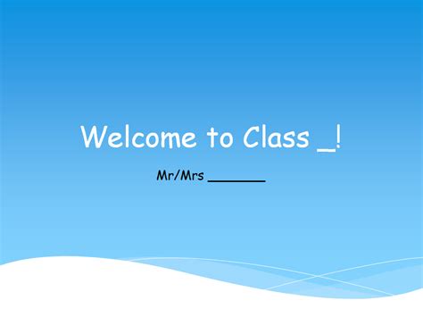 Welcome To Class Powerpoint Teaching Resources
