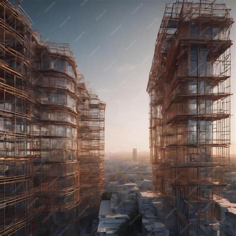 Premium Photo Abstract 3d Building Wireframe Structure