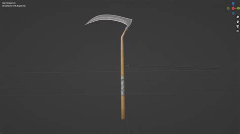 Texture Fortnite Reaper Pickaxe 3d Model Blender Vr Ar Low Poly