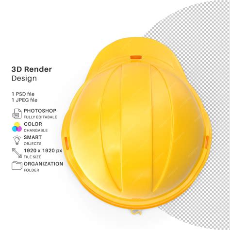 Premium Psd Safety Engineering Hat 3d Modeling Psd File Realistic