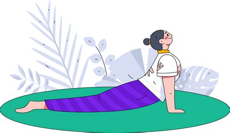 Best Girl Stretching Her Body Illustration Download In Png And Vector Format