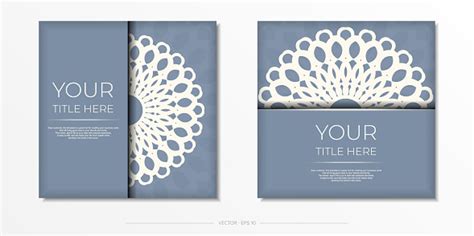 아랍어 패턴이 있는 고급스러운 프린트 블루 컬러 엽서 디자인 빈티지 패턴초대 카드 템플릿 0명에 대한 스톡 벡터 아트 및 기타 이미지 Istock