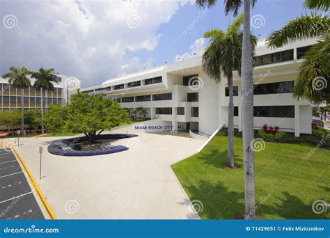 Miami Beach City Hall Editorial Photo Image Of Palm 71429651