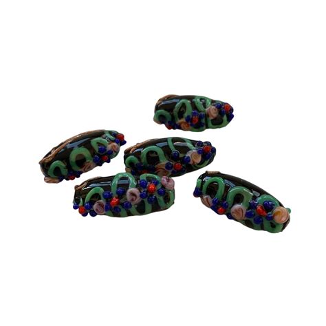 Чорна довга намистинка Намистинка