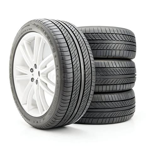 Realistic Fc Atv Tires On White Background Hyperrealism Art Stock