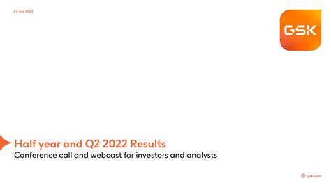 Gsk Plc 2022 Q2 Results Earnings Call Presentation Otcmktsglaxf