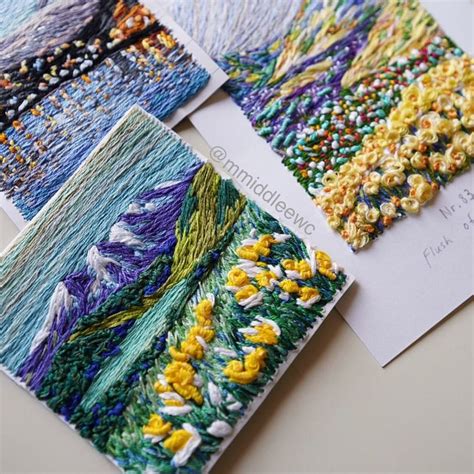 Artist Recreates Polaroids By Embroidering Landscapes Onto Paper