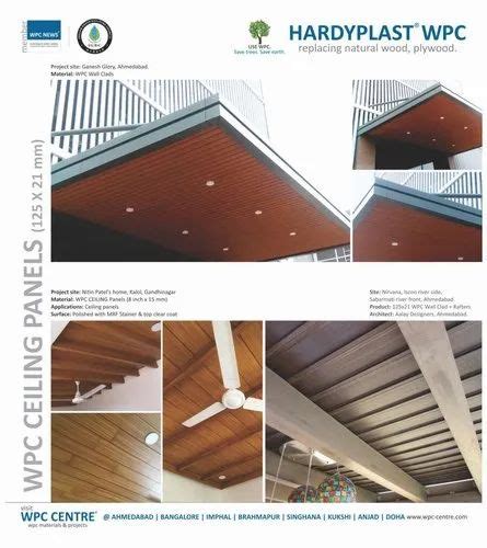 Exposed Grid Coated WPC Ceiling Panels For Residential Commercial Thickness 10 15 Mm At