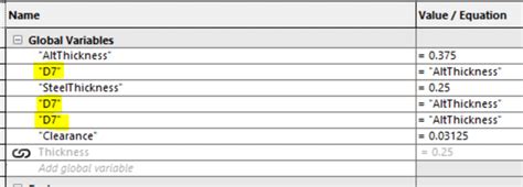 Unintended Global Variables Rsolidworks
