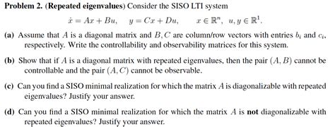 Solved This Is Problem In Linear Systems Theory By Joao Chegg
