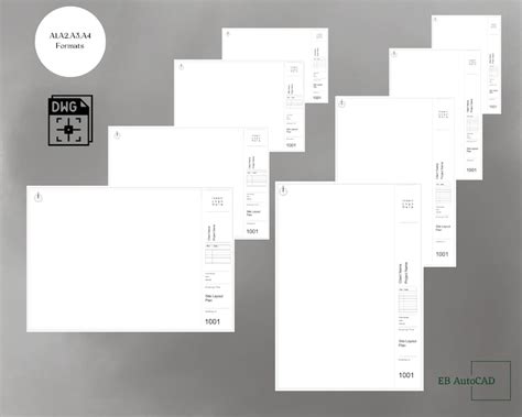Autocad Title Block Template Minimalist Architectural Layout Dwg Etsy