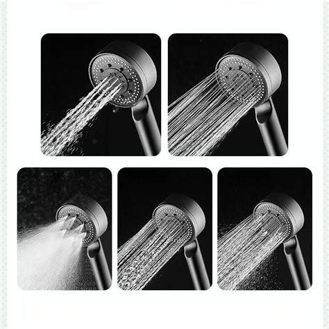 Five Speed Multi Function Large Water Spray Shower Supercharged Handheld Shower Head Fro Sted