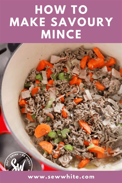 Easy Savoury Mince Recipe Sew White