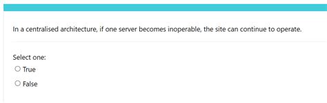 Solved In A Centralised Architecture If One Server Becomes