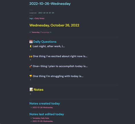 Journal Template Obsidian Journal Templates