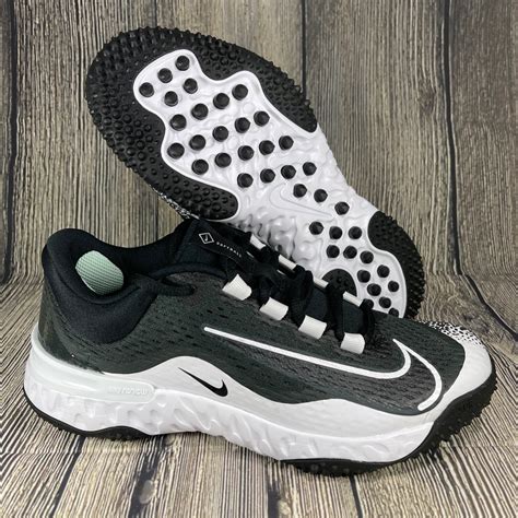 Nike Alpha Huarache Elite 4 Tf White Black Baseball Turf Womens 6 5 Dv