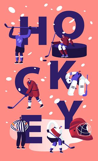 하키 대회 토너먼트 개념입니다 아이스 링크 게임에 연습 막대기와 스포츠 유니폼에 남자 장비 및 판사 포스터 배너 전단지 브로셔를