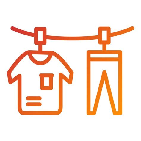 Vector Design Hanging Clothes Icon Style Premium Vector
