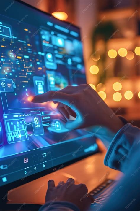 Hands Programming Or Setting Up Smart Home Automation Smart Control