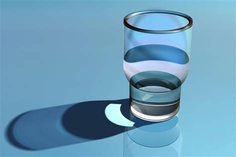 Premium Photo A Minimalistic Water Glass Casting A Colorful Shadow On