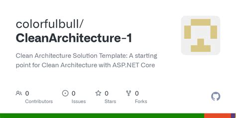 GitHub Colorfulbull CleanArchitecture Clean Architecture Solution Template A Starting