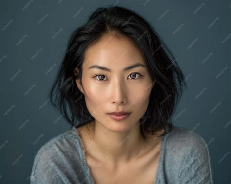 Premium Photo Asian Woman Face Portrait Of Chinese Woman With Casual