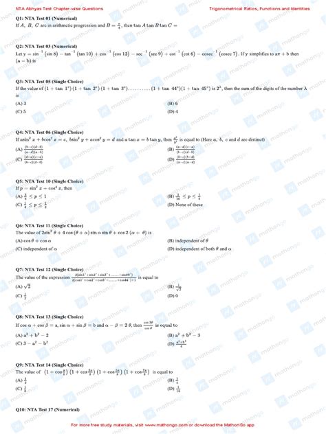 03 Trigonometrical Ratios Functions And Identities Pdf Pdf Trigonometry Lie Groups
