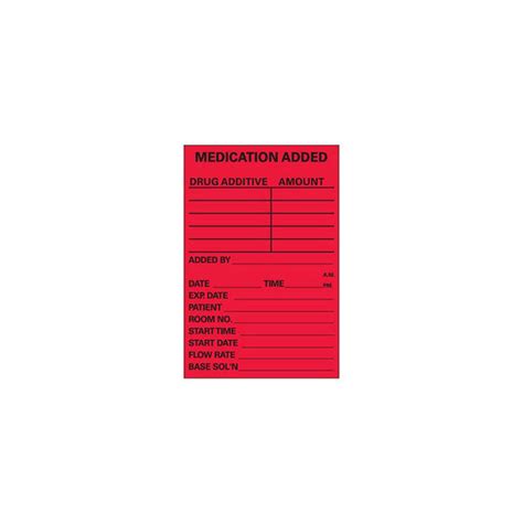 Medication Added Label 3z Dental