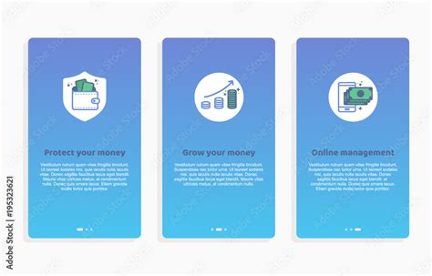 Onboarding Payment App Screens Modern And Simplified Vector