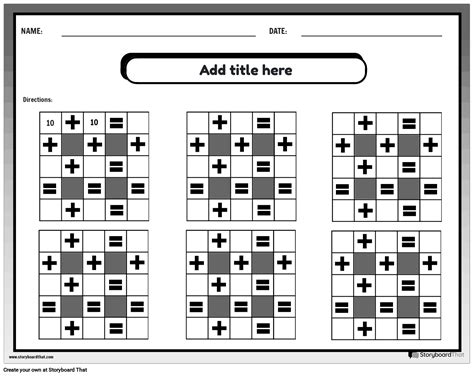 Addition Math Puzzle Worksheet Storyboard Par Templates Addition Math Puzzle Worksheet Storyboard Par Templates