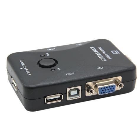 Usb Kvm Switch Switcher 2 Port Vga Svga Switch Box Grandado