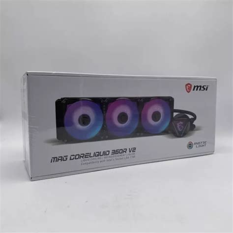Msi Mag Coreliquid R V Aio Argb Cpu Liquid Cooler Triple Rgb Pwm Fans Eur Picclick Fr