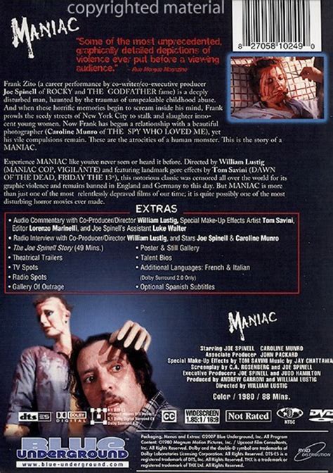 Maniac Dvd 1980 Dvd Empire