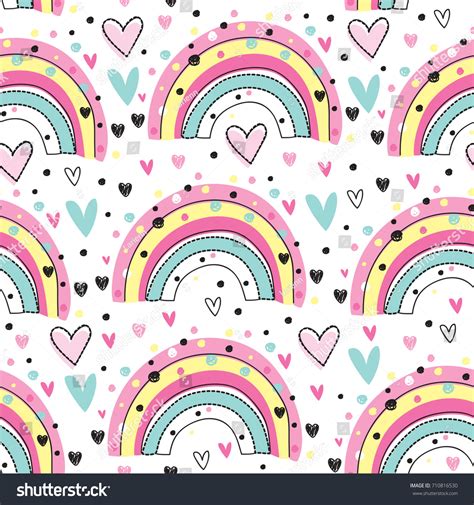 Seamless Rainbow Pattern Vector Illustration Stock Vector Royalty Free 710816530 Shutterstock