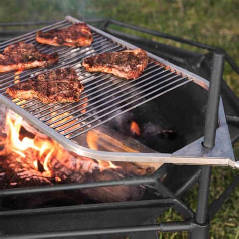 Adjustable Bbq Grill For Iron Embers Fire Pit Outdoor Home