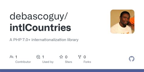 Github Debascoguyintlcountries A Php 70 Internationalization Library
