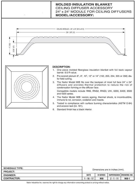 Diffuser Insulation Tent 2x2 1800ceiling