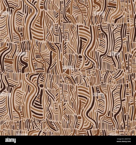 Earth Tone Seamless Pattern Abstract Tribal Texture Pebble Roots Boho