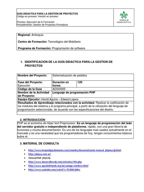 guia lenguaje php pdf php lenguaje de programación