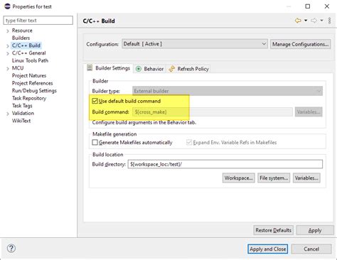 Makefile Projects Do Not Inherit Global {cross Make Setting · Issue