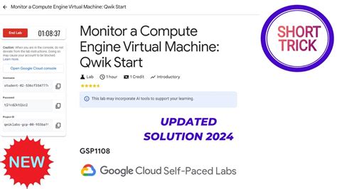 Monitor A Compute Engine Virtual Machine Qwik Start 2024 Gsp1108 Qwiklabs