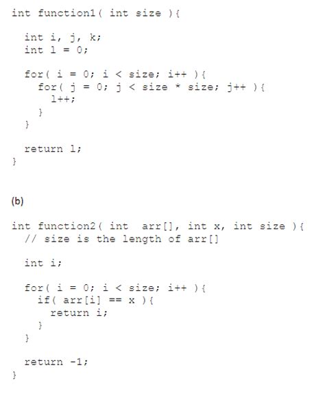 Solved How Much Time Does The Following Algorithms Require