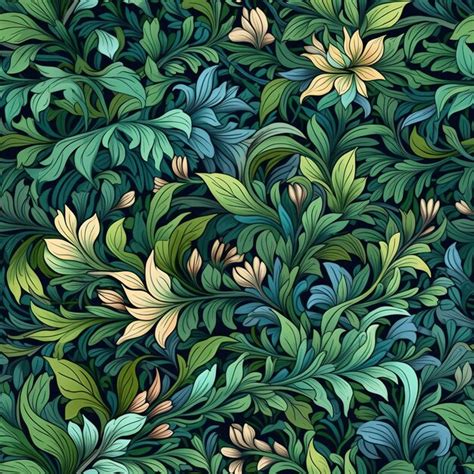 Premium Photo Botanical Pattern In A Vintage Style