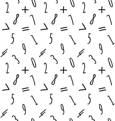 Premium Vector Vector Seamless Pattern Of Math Symbol And Number