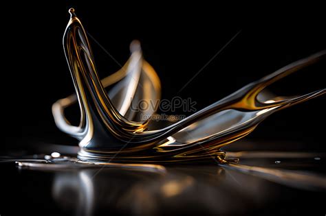 금속 액체 스플래시의 추상 예술