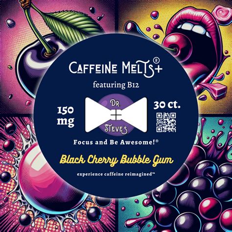 Black Cherry Bubble Gum 150mg 20mcg Methylcobalamin B12 Dr Steve